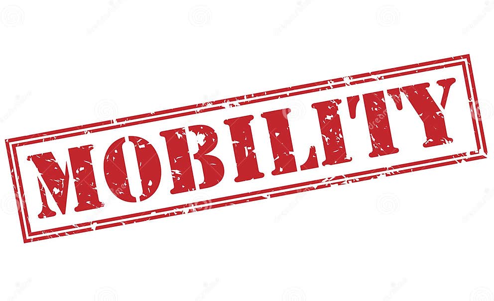 Mobility red stamp stock illustration. Illustration of sticker - 96768724