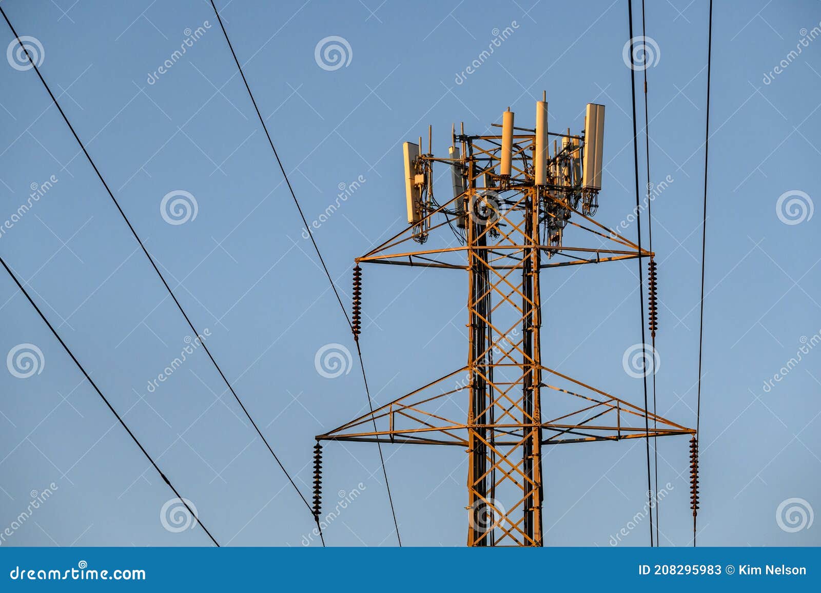 Mobility Telecom Panel Antennas on the Top of a Power Line Lattice ...