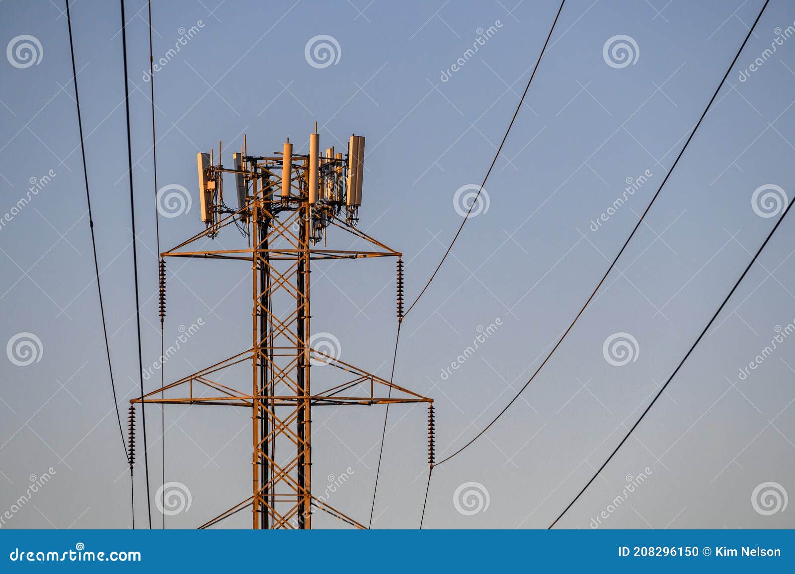 Mobility Telecom Panel Antennas on the Top of a Power Line Lattice ...
