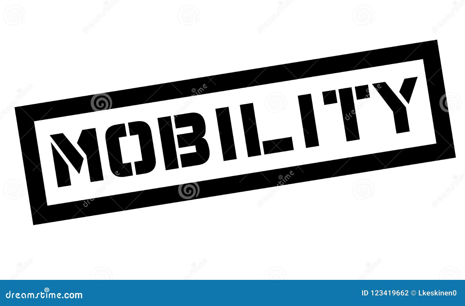 Mobility typographic stamp stock vector. Illustration of button - 123419662
