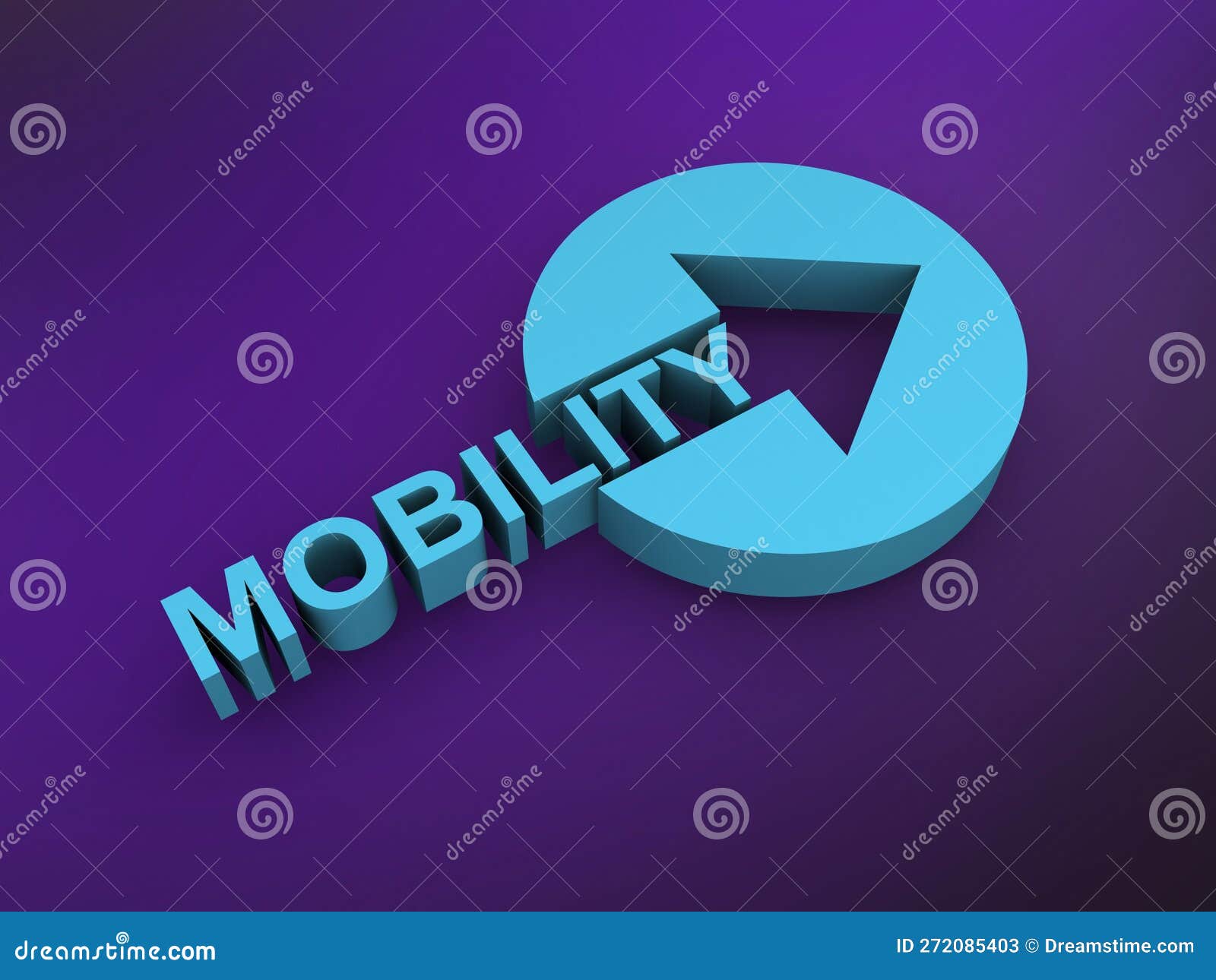 Mobility word on purple stock illustration. Illustration of screenshot ...