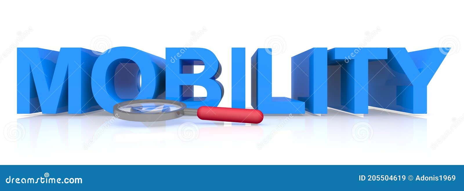 3D MOBILITY Word EXPLANATION Word Isolated On White Background 3d ...