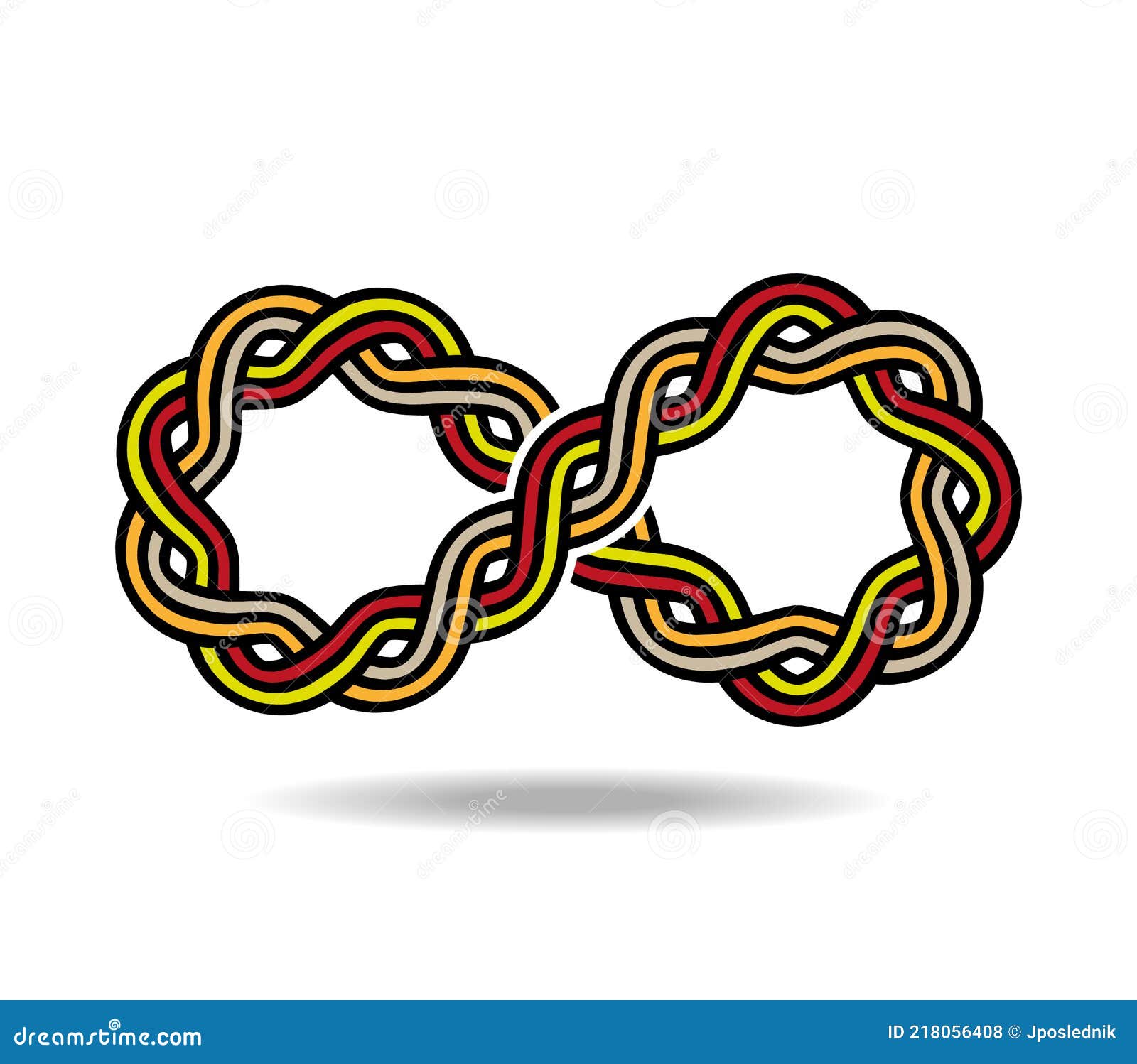 Mobius Loop Celtic or Greek Colorful Pattern Woven from Three Lines ...
