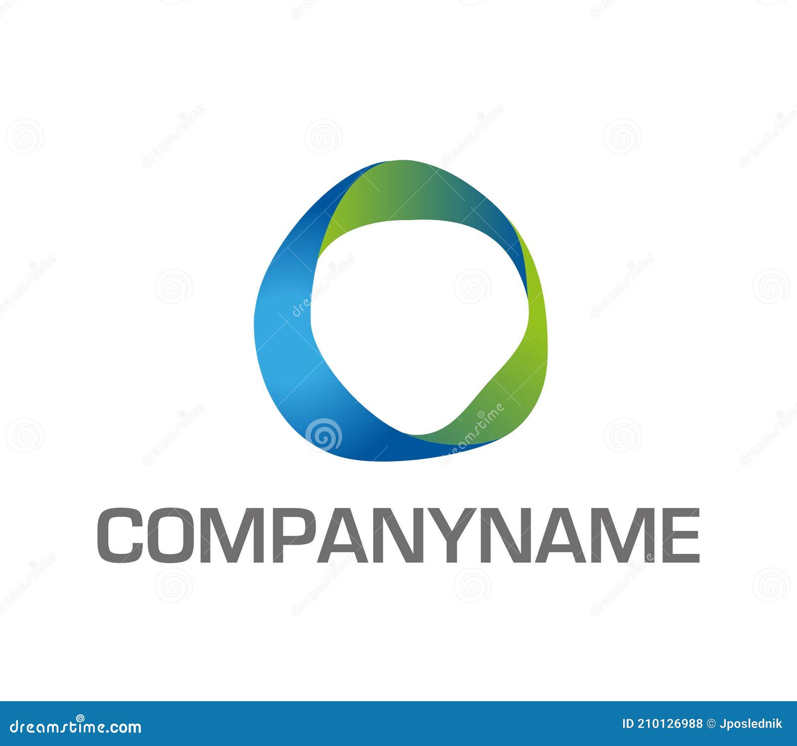 Mobius Loop in Greens and Blues. Freehand Drawing Stock Vector ...