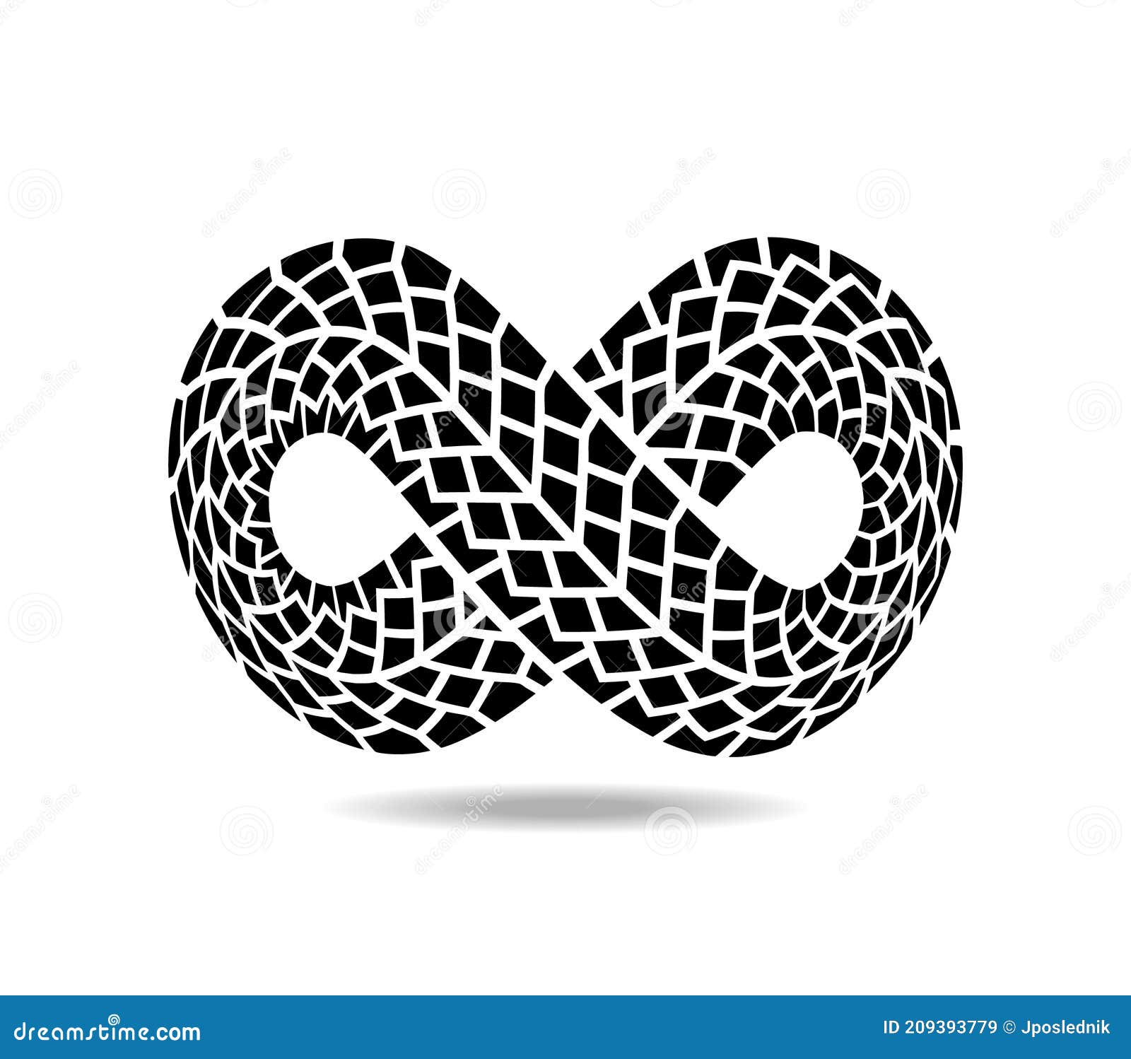 Mobius Loop Made of Black Tire Track. Located on the Sphere Stock ...