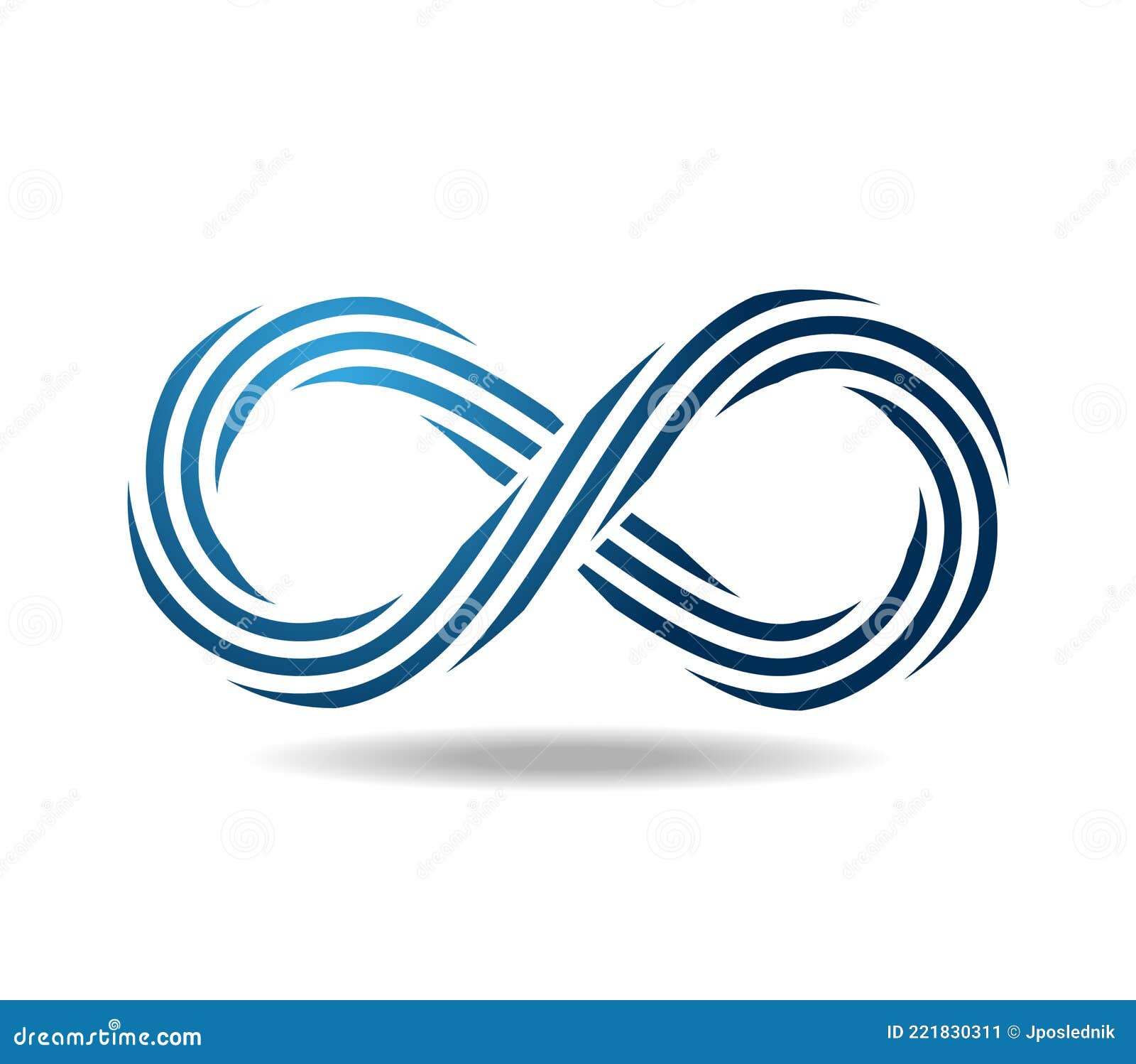 Mobius Loop Made of Blue Rope. Infinity Symbol Stock Vector ...