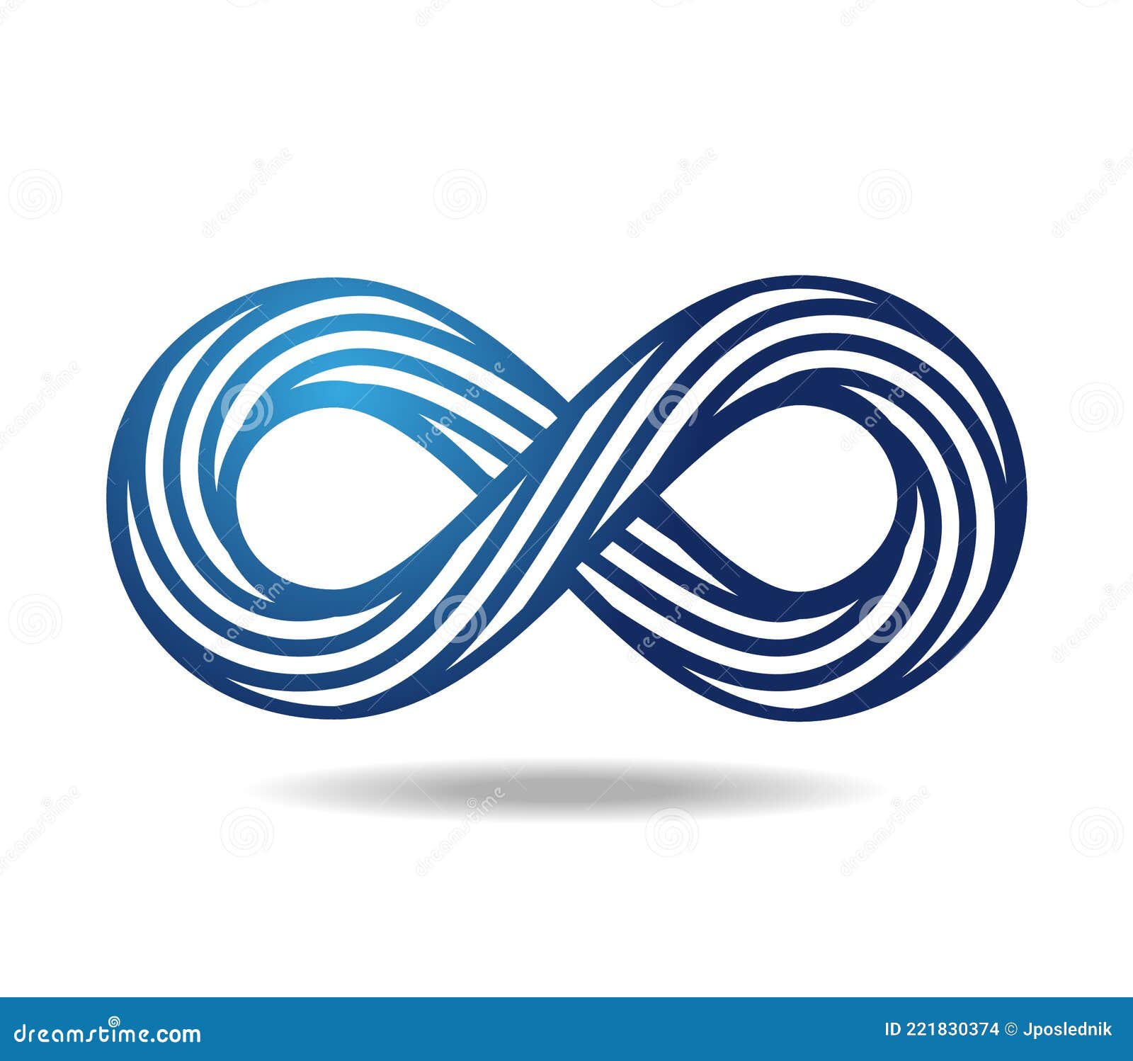 Mobius Loop Made Of Three Green Lines Of Heterogeneous Thickness Vector