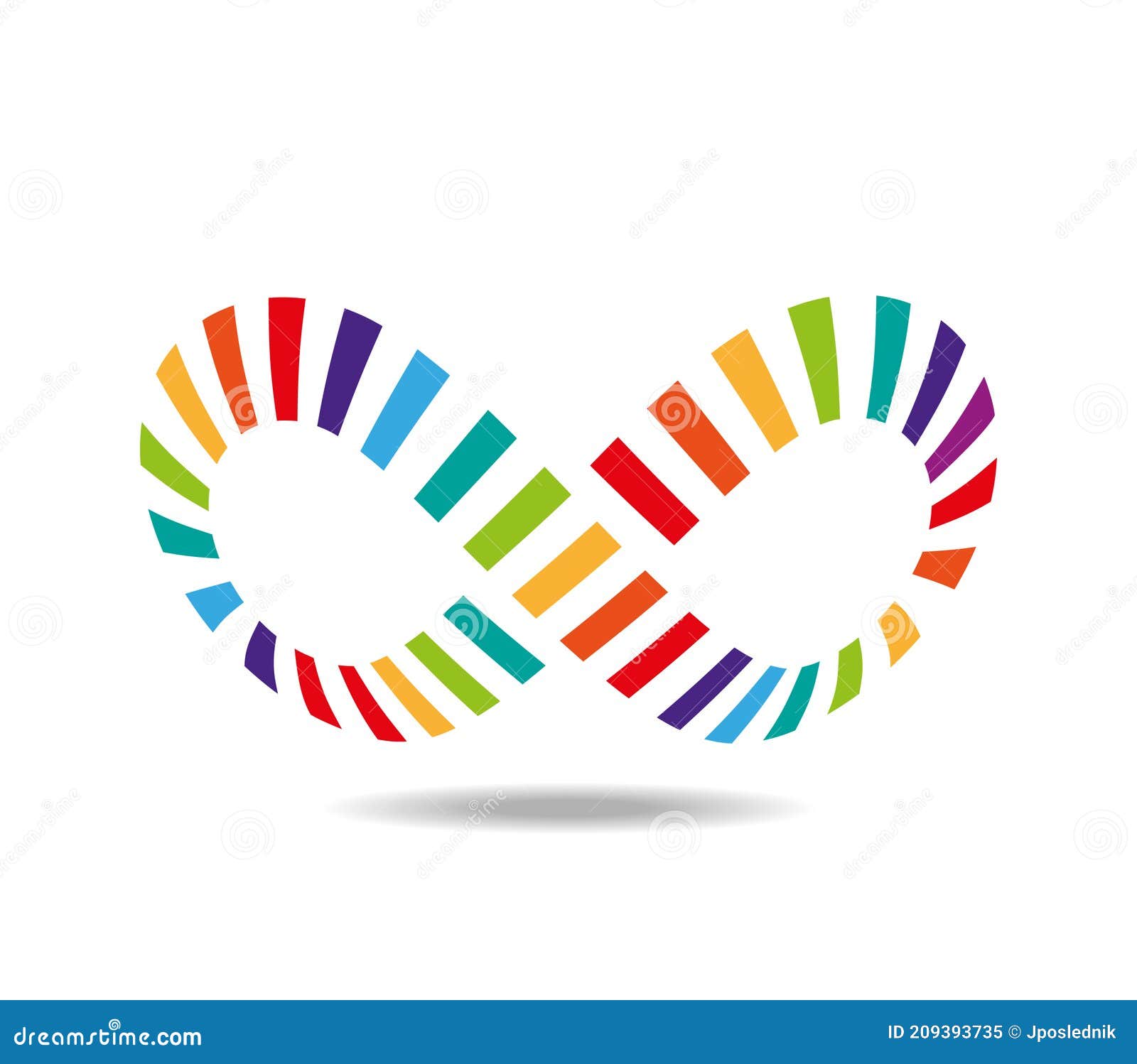 Colorful Mobius Loop Made Of Three Broken Lines Drawn On A Sphere
