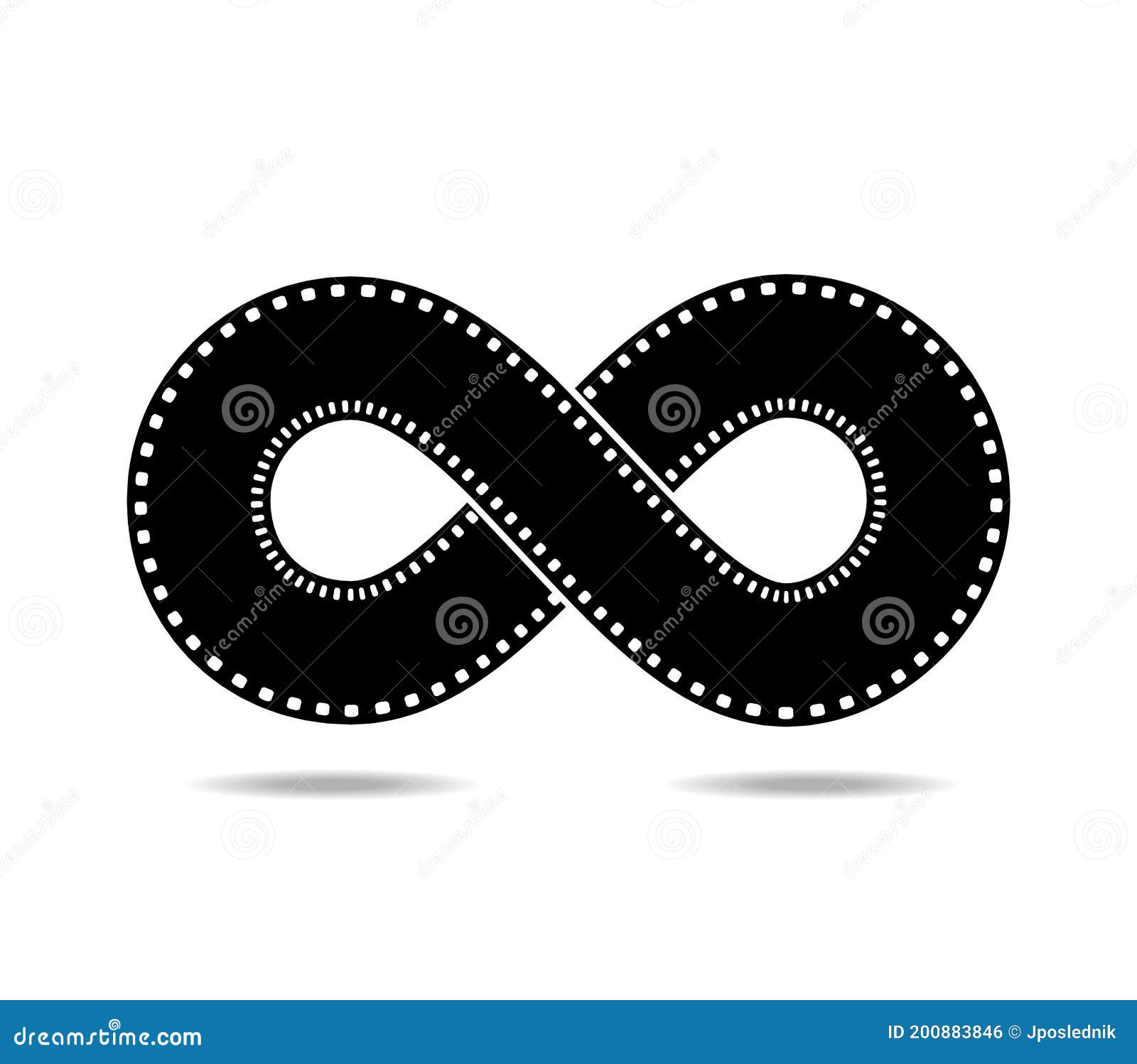 Mobius Loop Made Of Three Blue Ropes. Infinity Symbol Made Of Wires ...