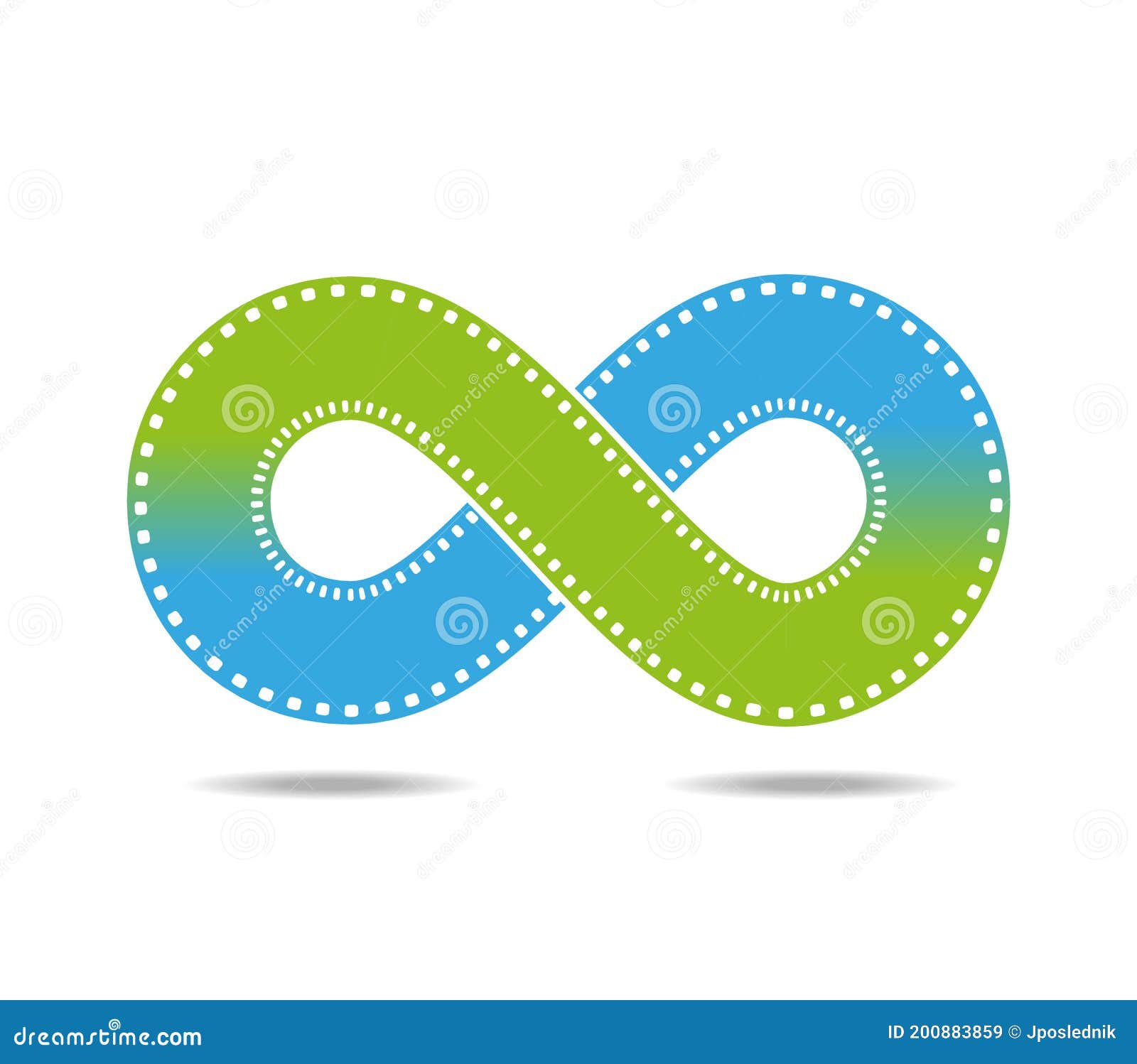 Mobius Loop Made of Filmstrip. Film Reel Stock Vector - Illustration of ...