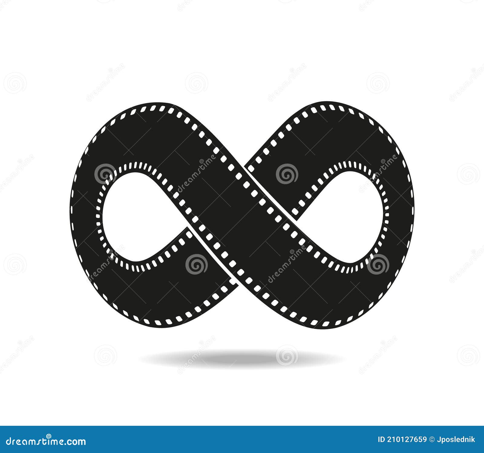 Mobius Loop Made of Filmstrip. Film Reel Stock Vector - Illustration of ...