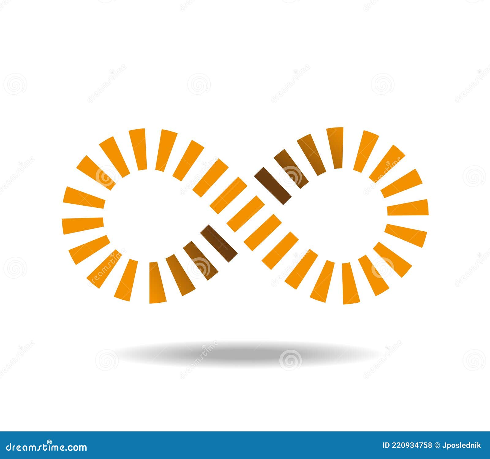 Mobius Loop Made of Golden Pieces. Infinity Symbol Stock Vector ...