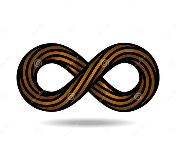 Mobius Loop Made of Golden Rope. Infinity Symbol Stock Vector ...