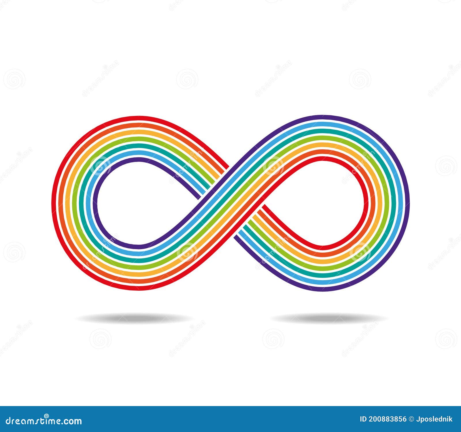 Mobius Loop Made Of Colorful Pieces Rainbow Like. Drawn On A Sphere ...