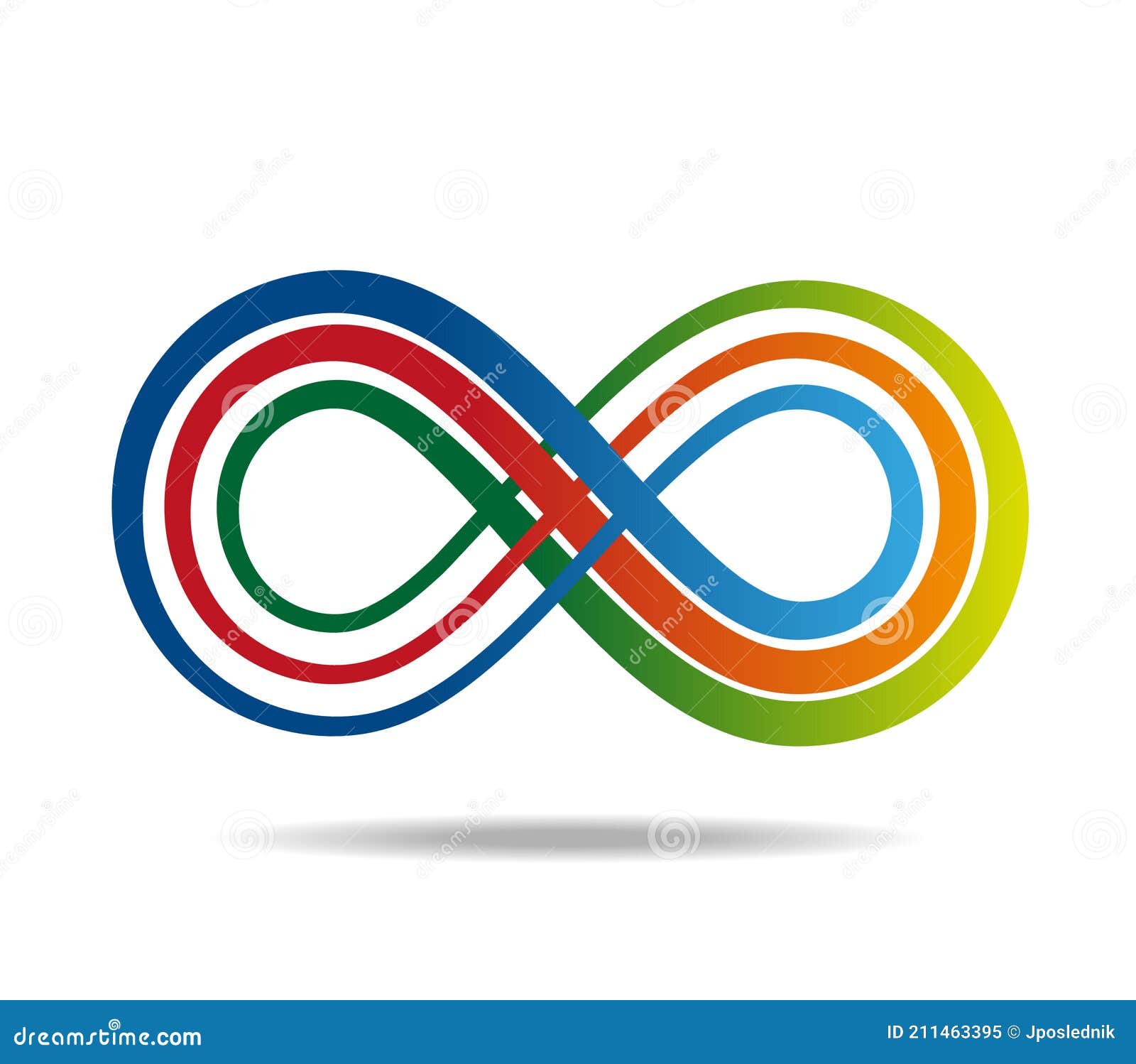 Mobius Loop Made of Three Colorful Lines of Heterogeneous Thickness ...