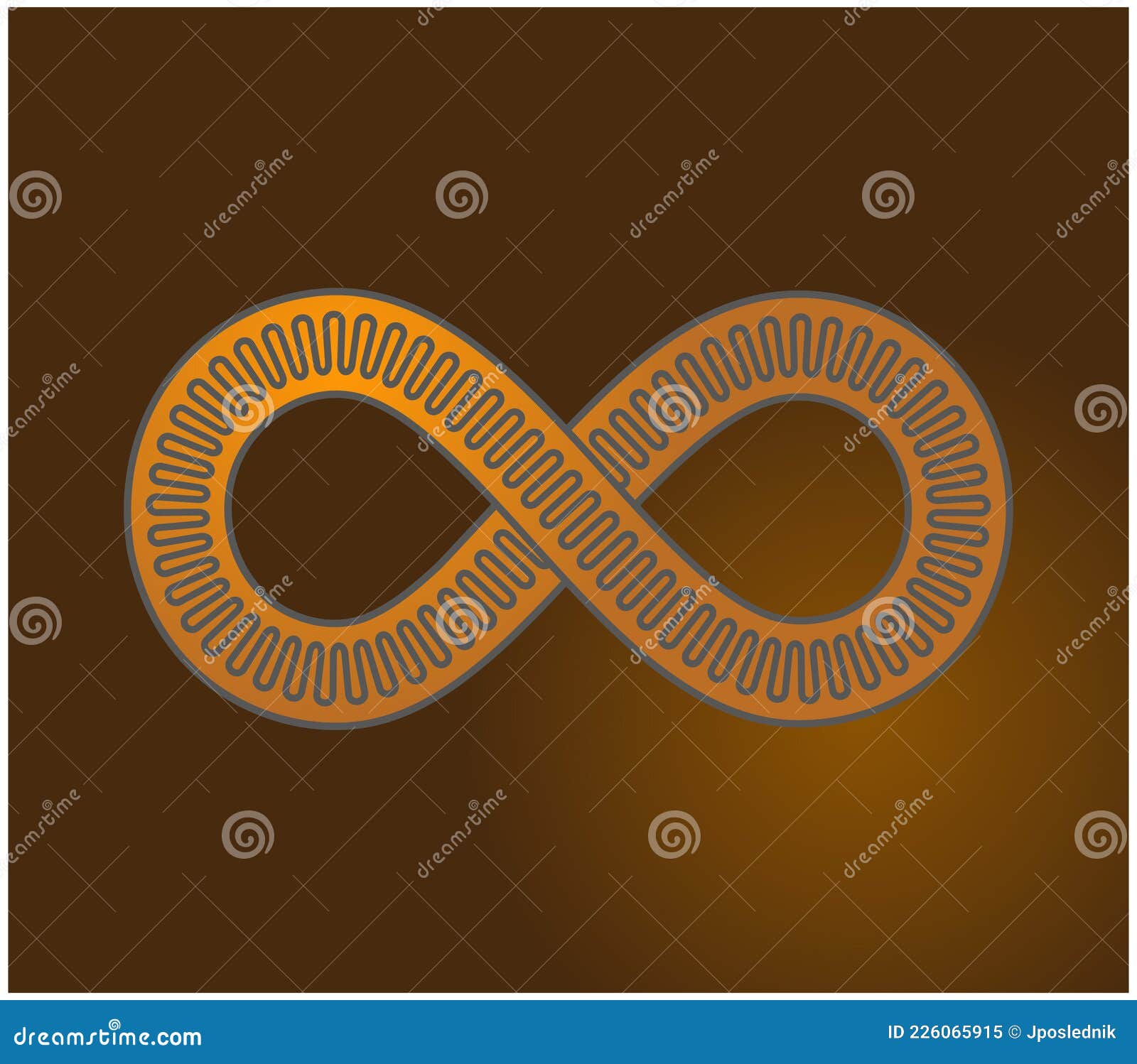 Mobius Loop Made Of Three Lines Inner One Undulating The Sign Of