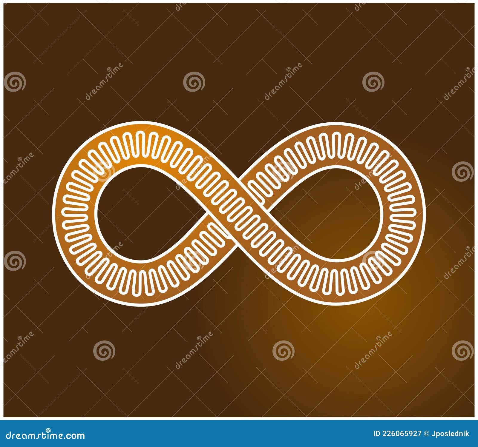 Mobius Loop Made Of Three Lines Inner One Undulating The Sign Of