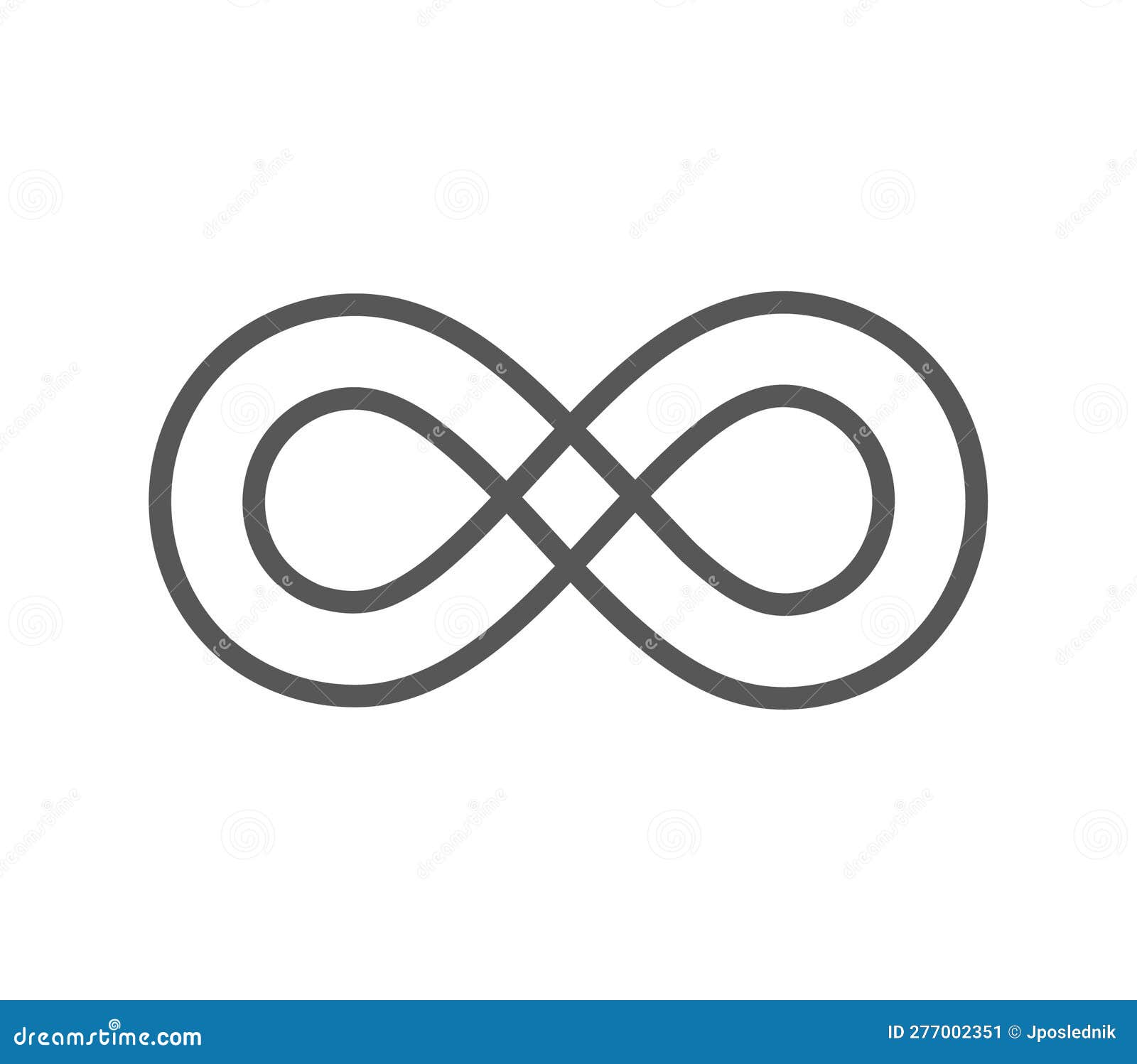 Mobius Loop Made of Two Lines. Ribbon. Infinity Symbol Stock Vector ...