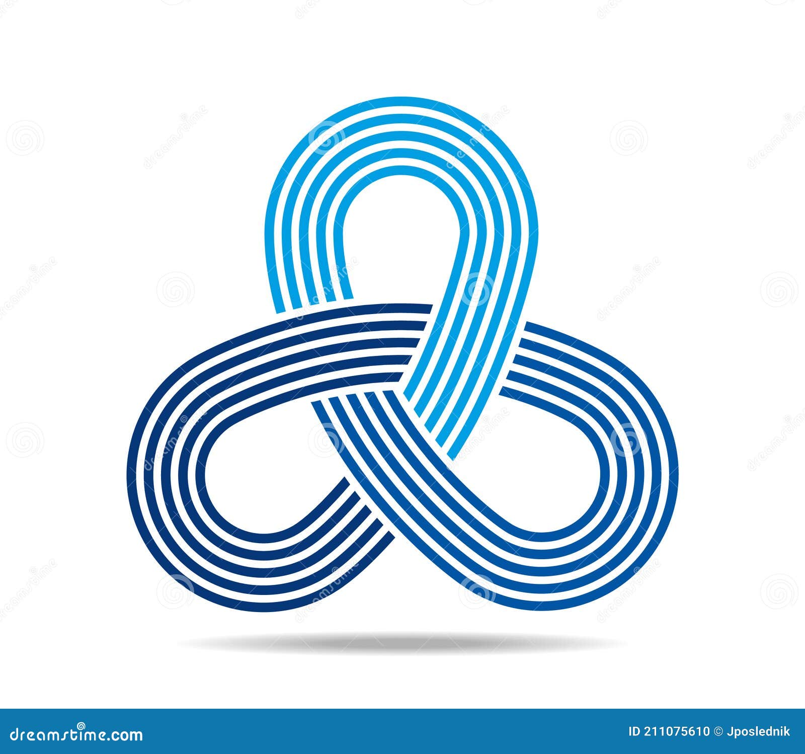 Three Blue Lines In A Circle Logo