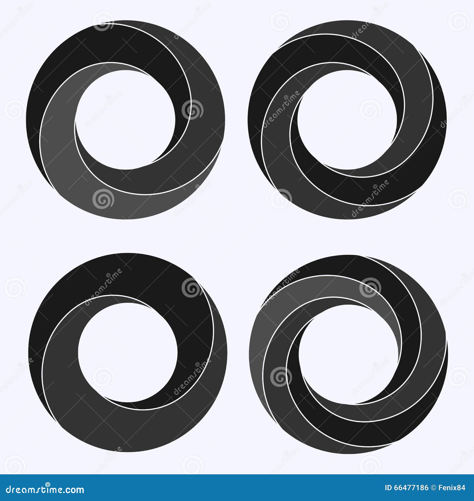 Mobius Strip. Circular Shape with Inverted Side Stock Vector ...