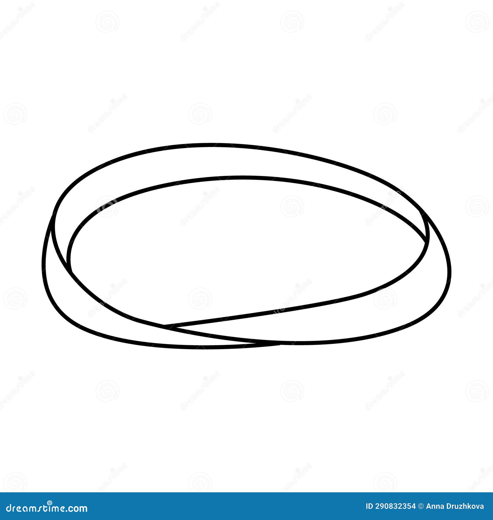 Mobius Strip or One-sided Surface Hand Drawn Doodle Vector Illustration ...