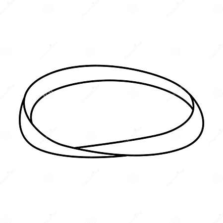 Mobius Strip or One-sided Surface Hand Drawn Doodle Vector Illustration ...