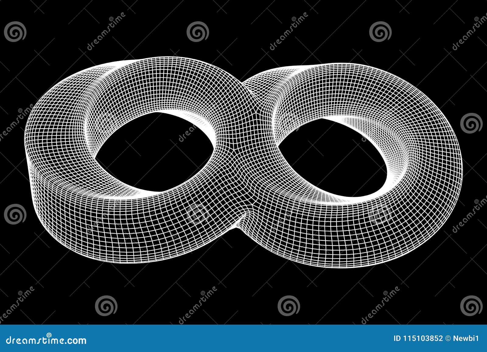 Mobius Strip Ring Infinity Sacred Geometry Vector Illustration ...