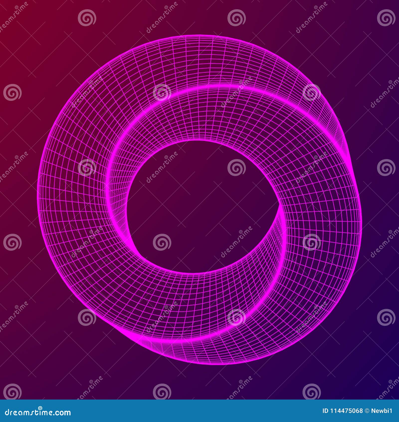 Mobius Strip Ring Sacred Geometry Stock Vector - Illustration of mesh ...