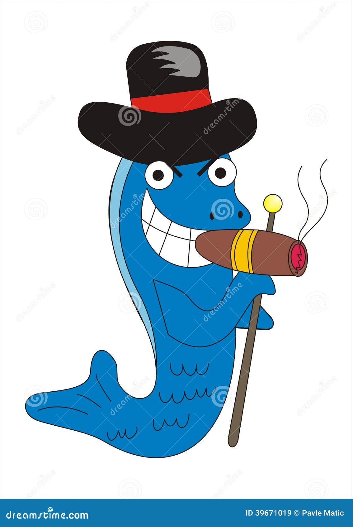 Mobster fish stock illustration. Illustration of hats - 39671019