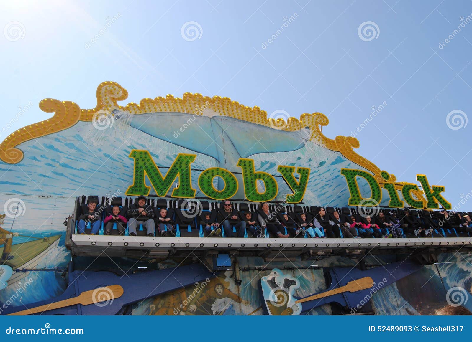 Moby amusement ride editorial stock photo. Image of recreation - 52489093