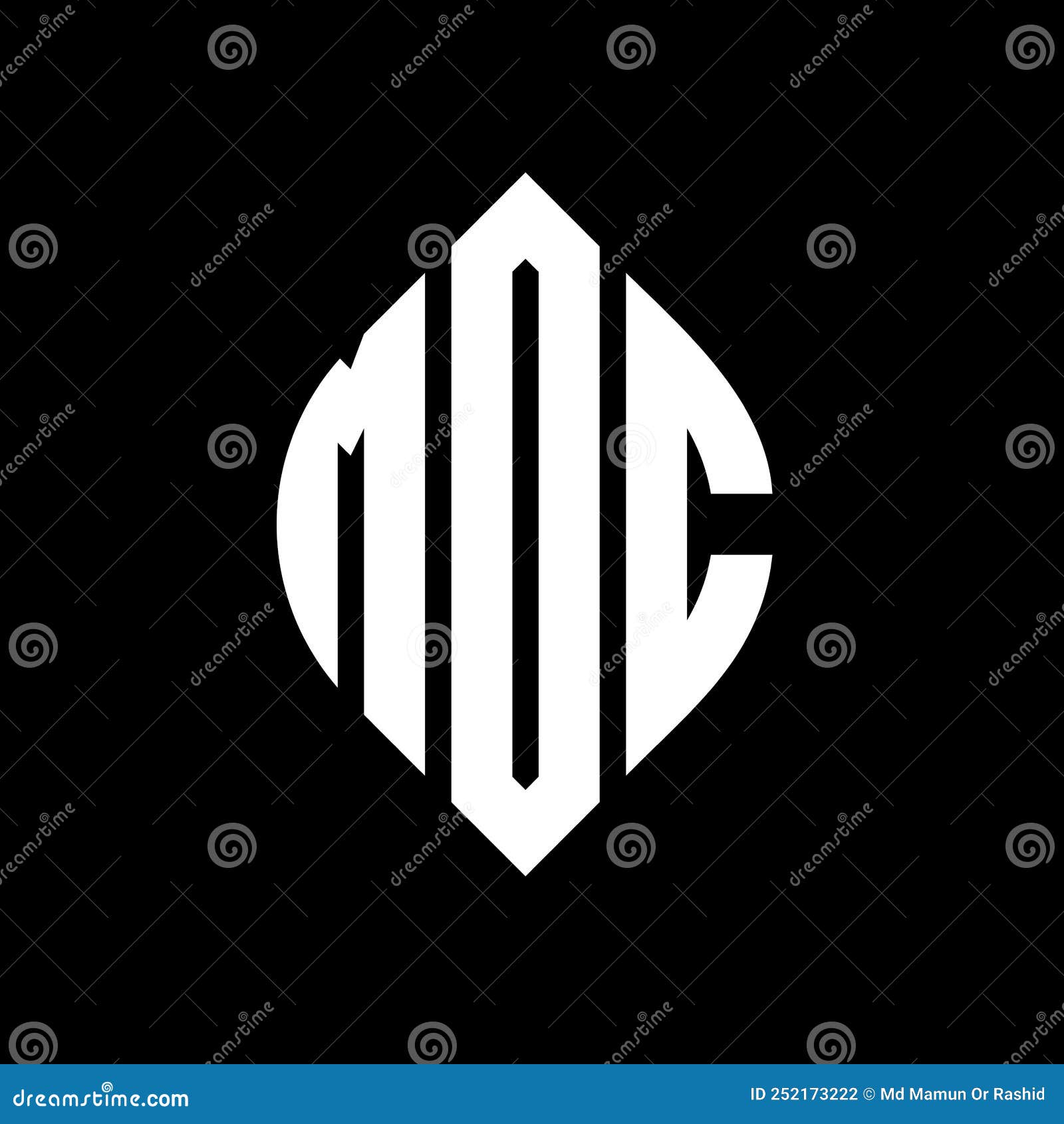 MOC Circle Letter Logo Design with Circle and Ellipse Shape. MOC ...