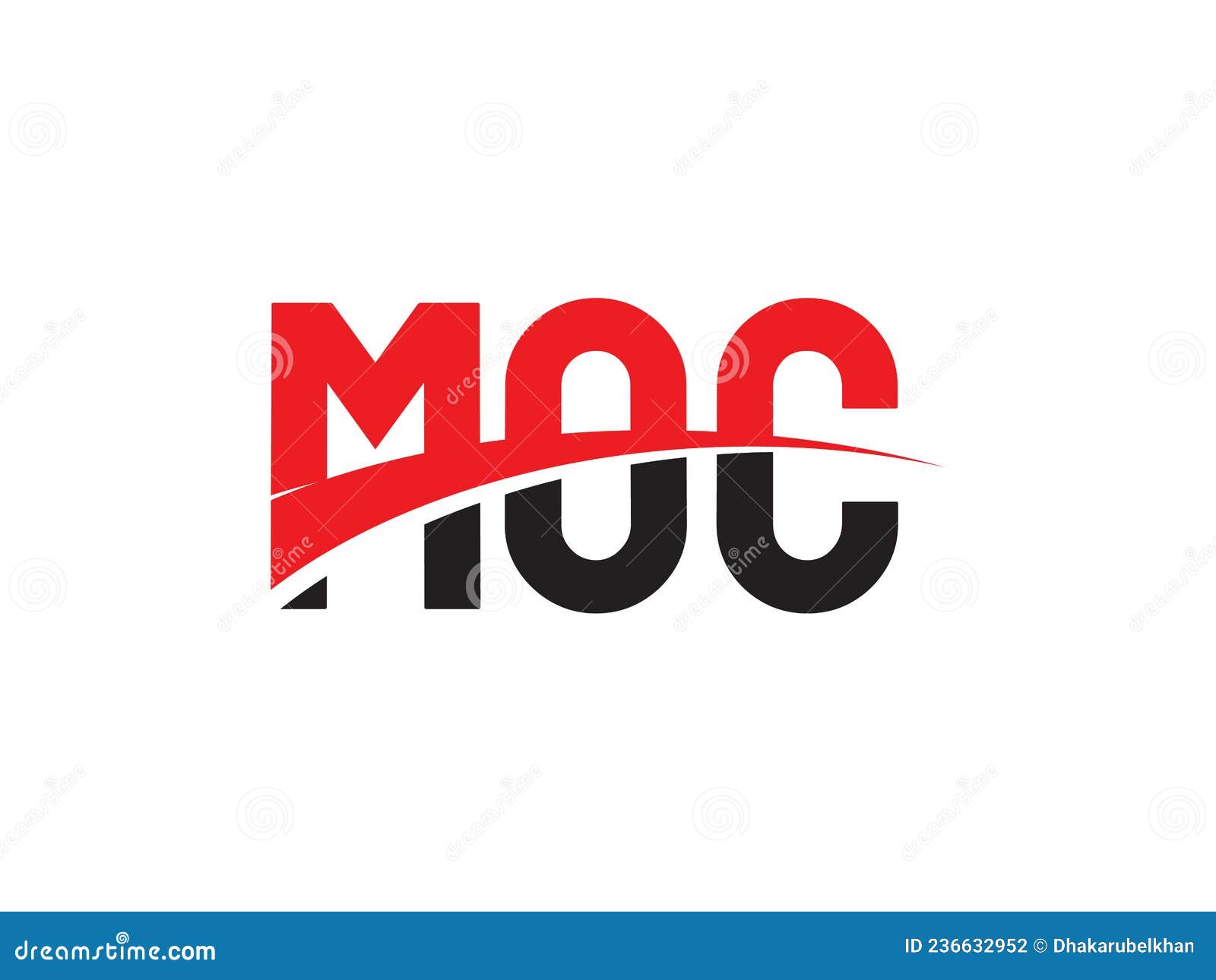 MOC Letter Initial Logo Design Stock Vector - Illustration of text ...