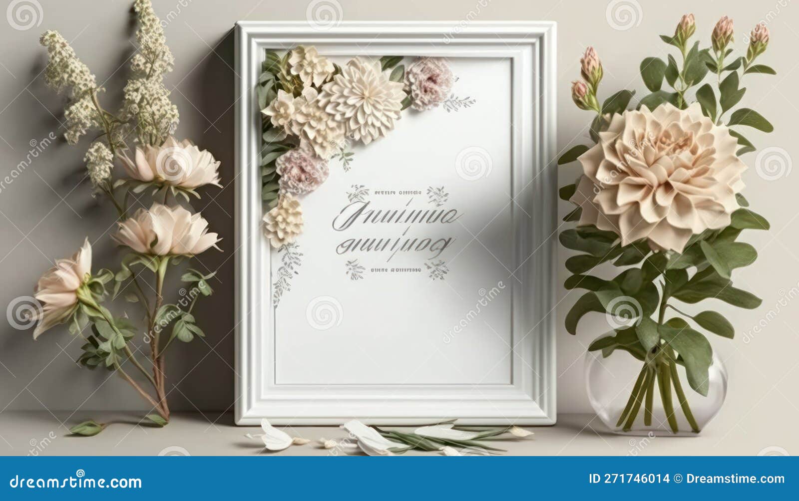 Mocap, Frame with Flowers.congratulations, Design, Frame Stock ...