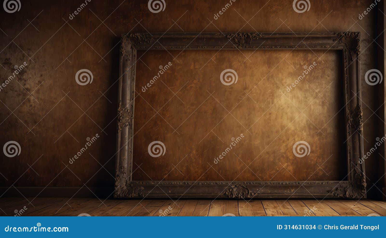 Mocha Brown Grunge Vintage Wall Background with Empty Art Ai Generated ...