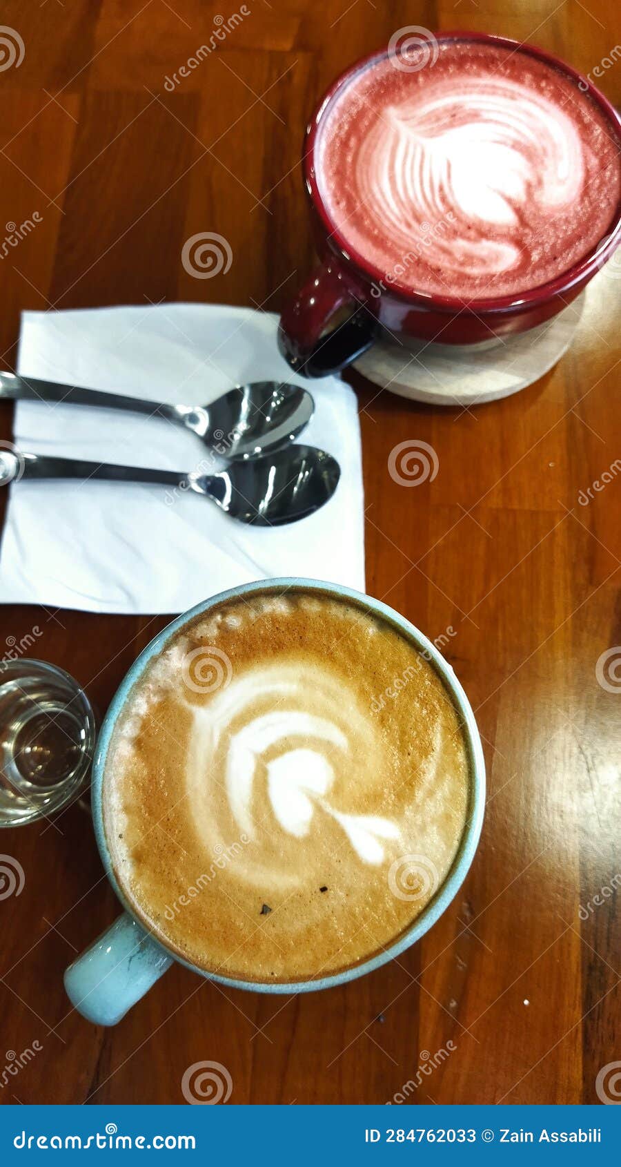 Mochacino and Red Velvet Coffee Stock Image - Image of mochacino ...