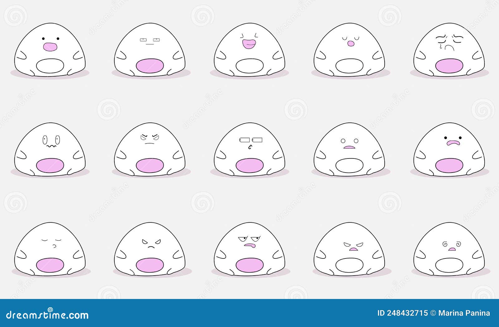 Mochi Emoji Surprise, Indifference, Laughter, Tears, Anger, Addiction ...