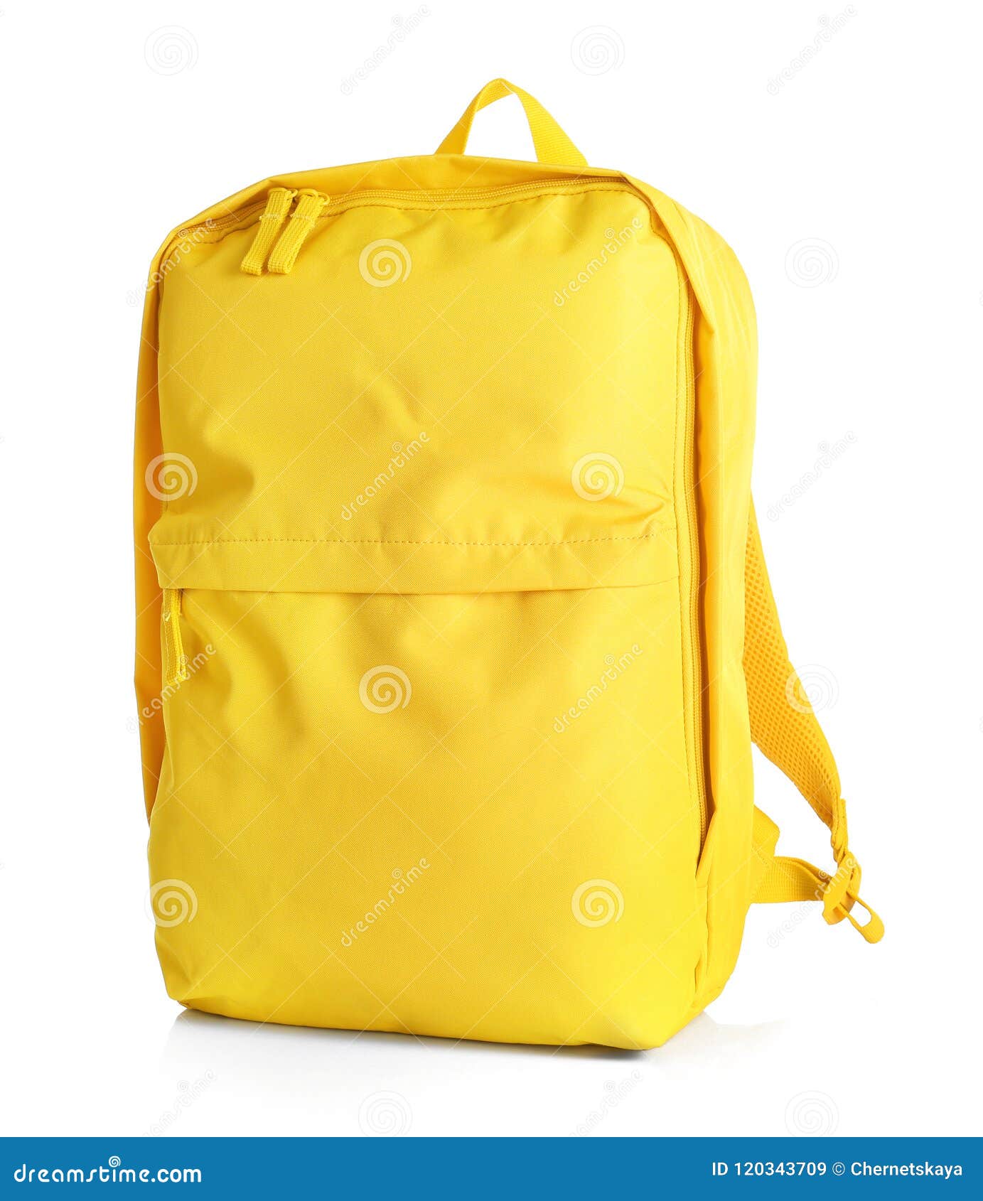 Mochila Amarilla, Aislada En Blanco Imagen de archivo - Imagen de ...
