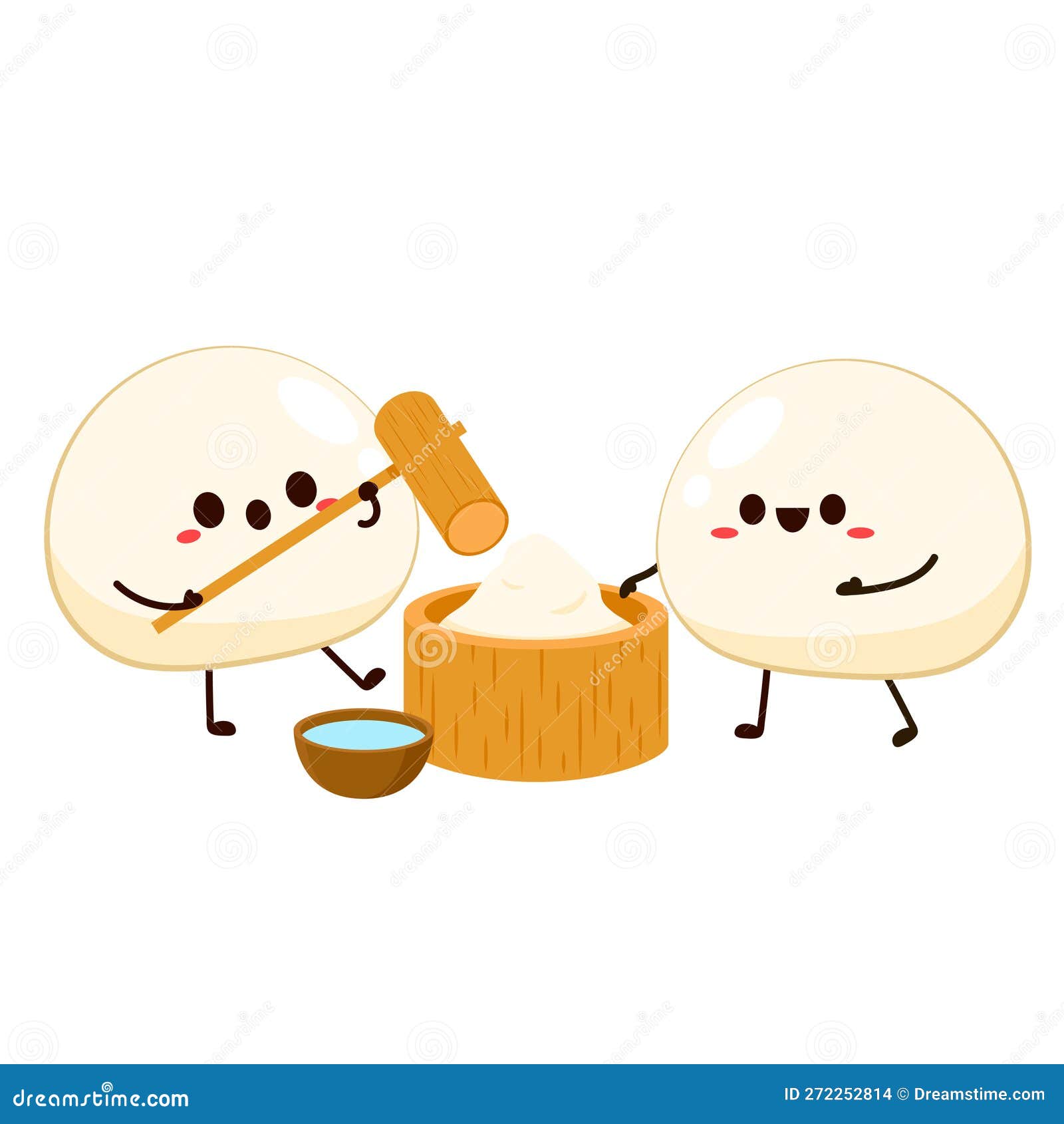 Making Mochi Vector. Mochi Character Design. Mochi Vector. Stock Vector ...