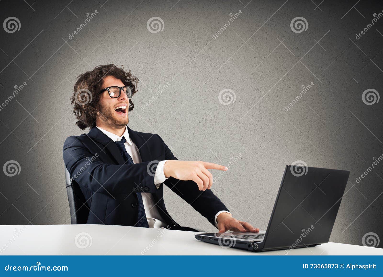 Mock businessman stock image. Image of comical, jeer - 73665873