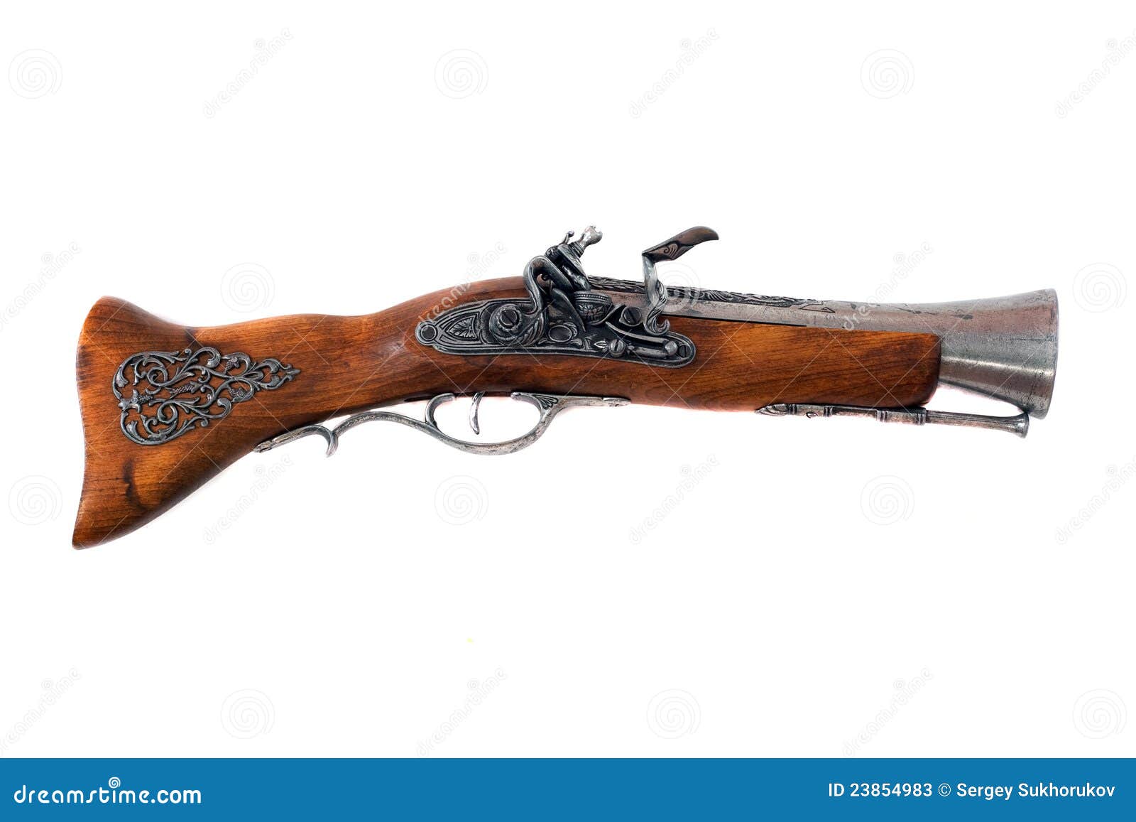Mock of the Old Pirate Pistol Stock Image - Image of male, brown: 23854983