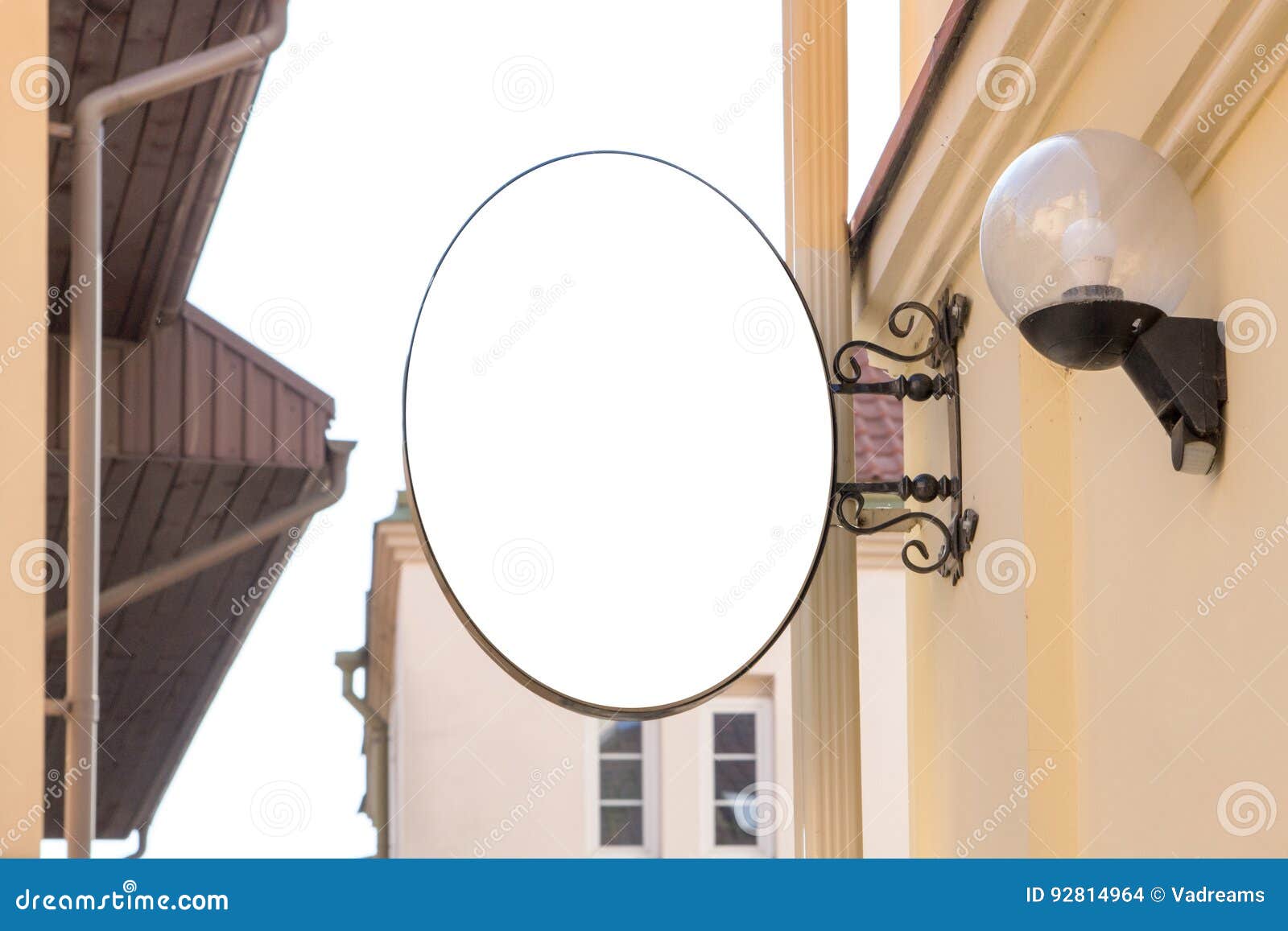 Mock Signage on the Wall of Classical Architecture Building Stock Photo ...