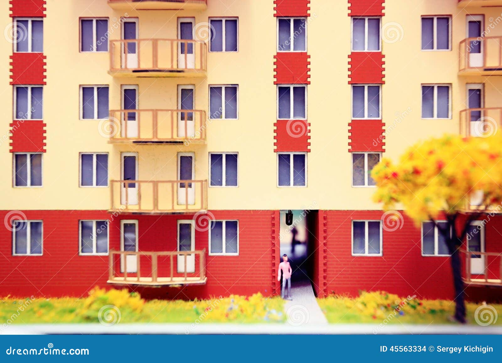 Mock Town House Miniature People Stock Photo - Image of development ...