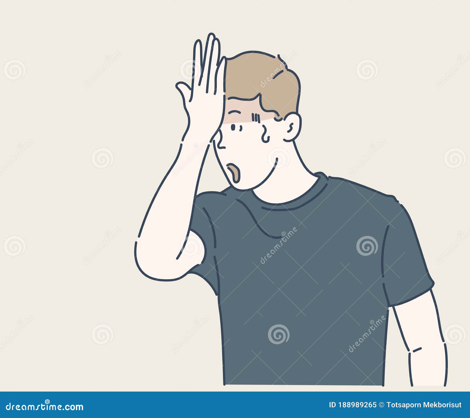 A Man Who Made a Mistake. Negative Emotion Facial Expression Feeling ...