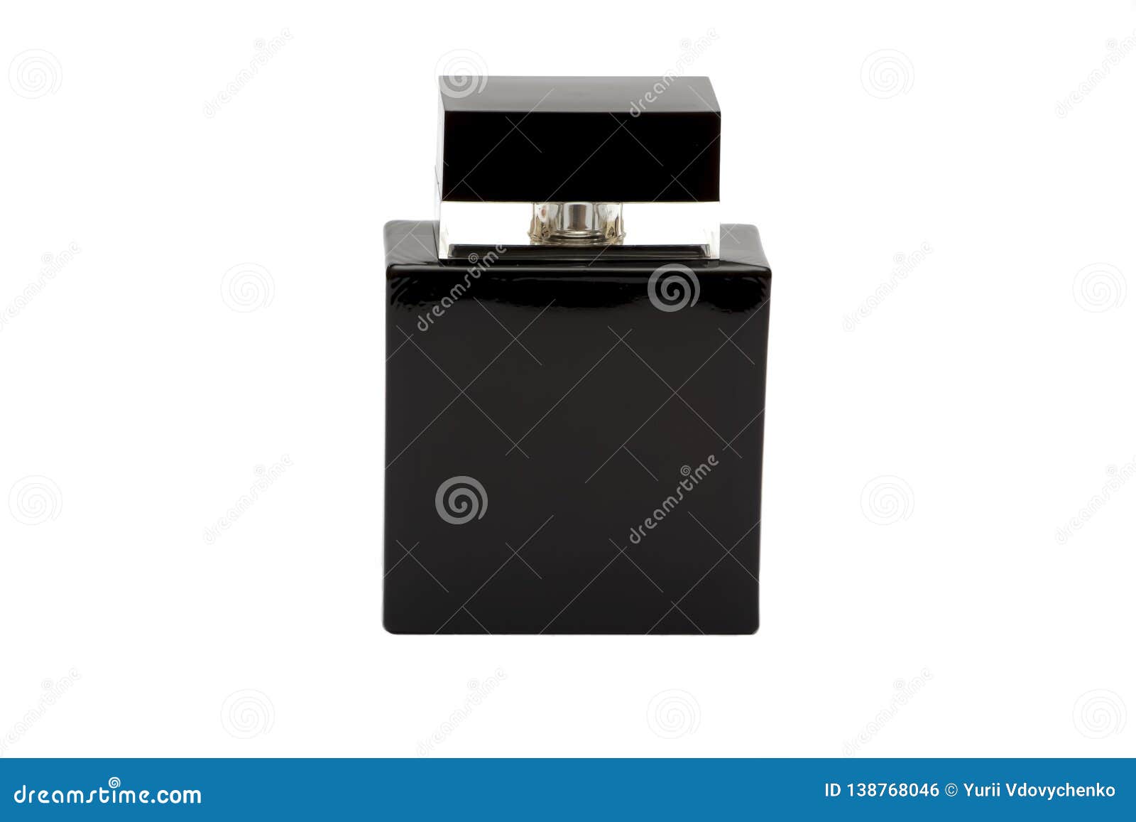 Mock Up of a Black Bottle of Men`s Perfume on a Brick Gray Wall ...