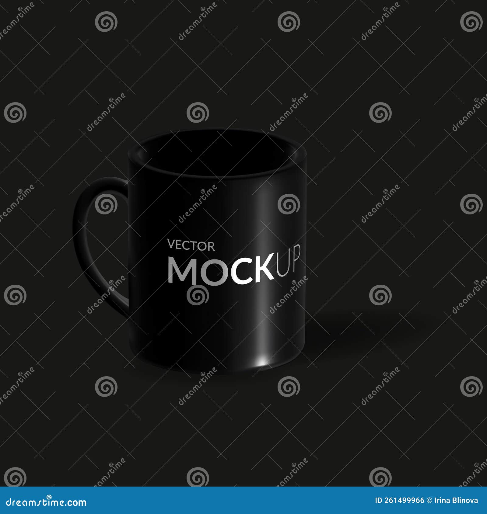Mock-up Black Cup Vector Mesh Illustration Eps 10 Stock Vector ...