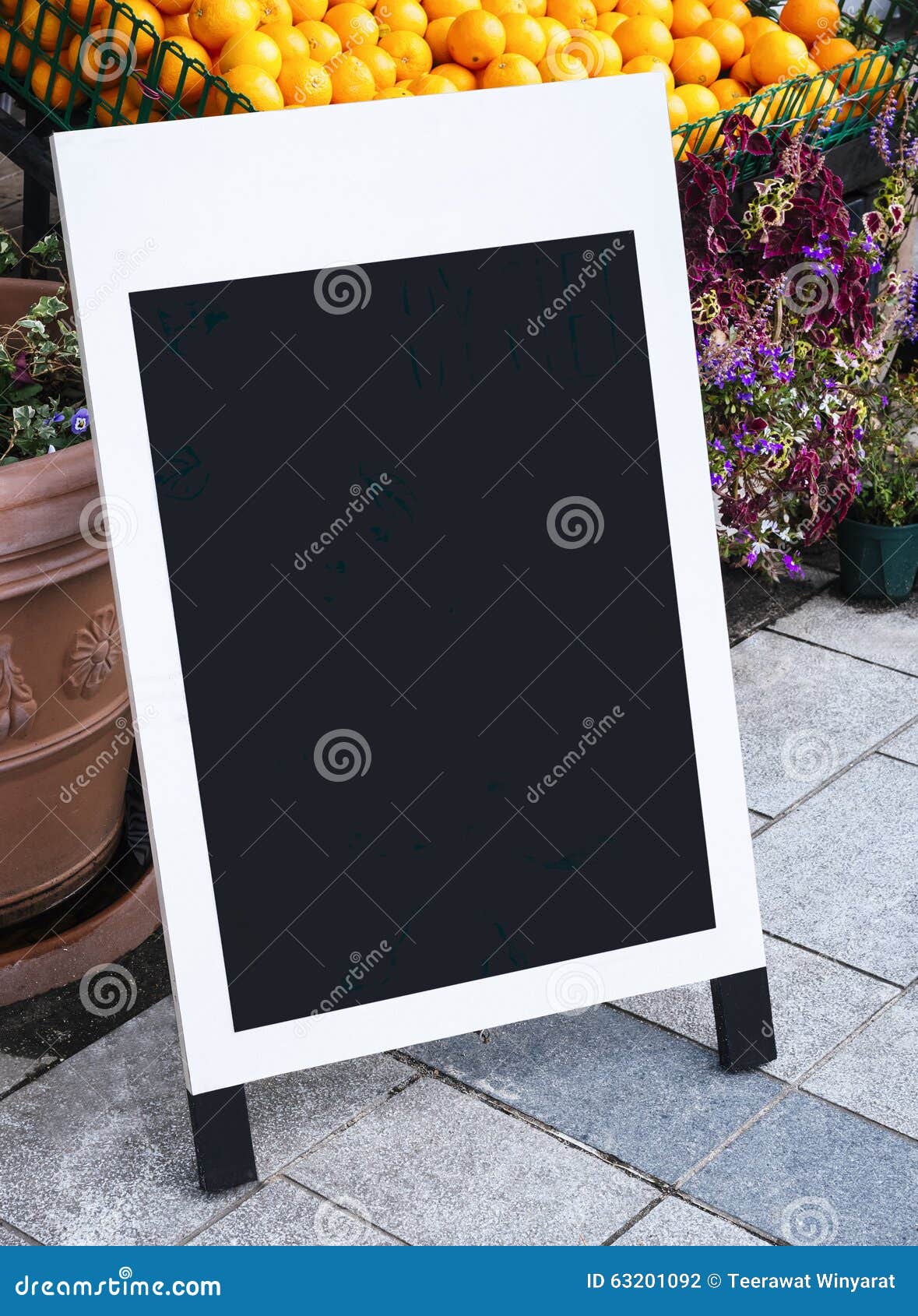 Mock Up Blackboard Menu Frame Cafe Restaurant Shop Stock Photo - Image ...
