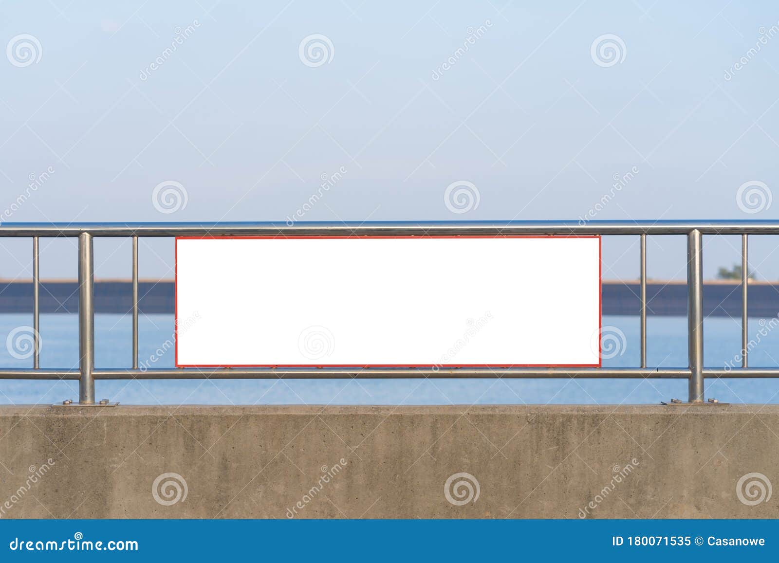 Mock Up Blank Billboard on Pedestrian Bridge Empty Space for Insert ...