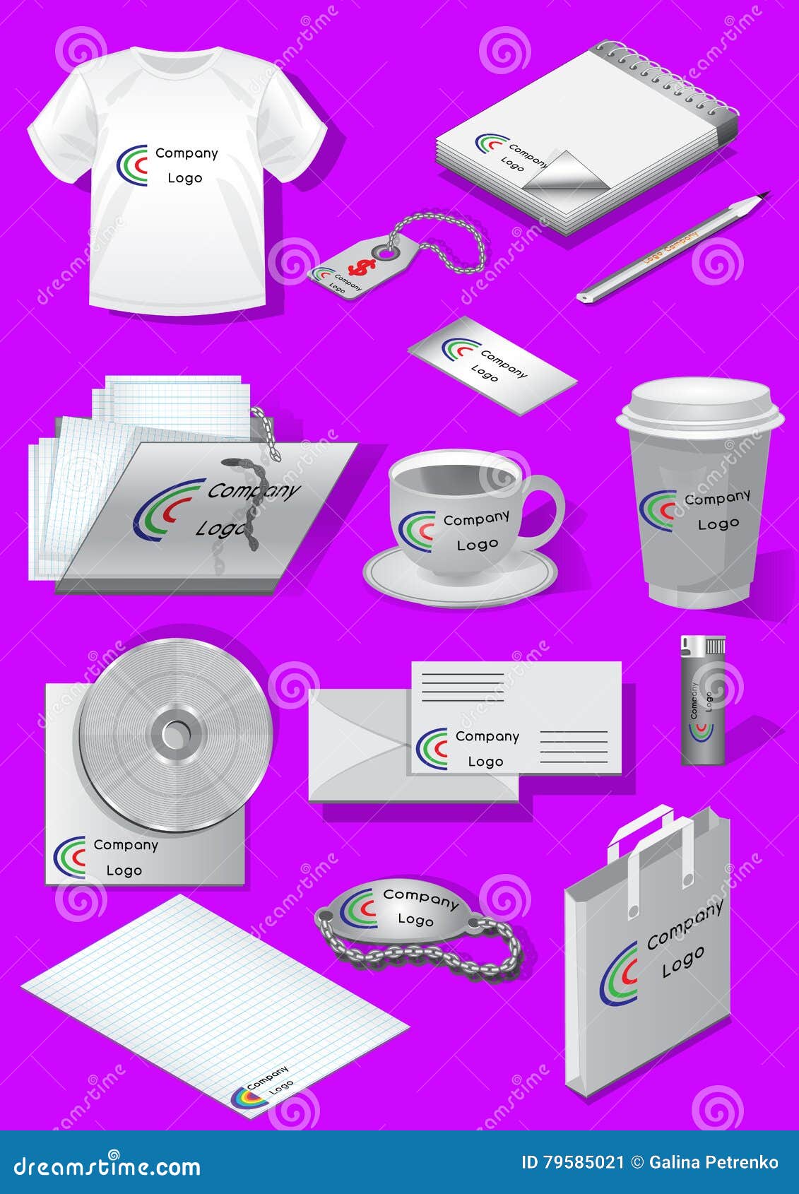 Mock-up For Business Or Company And Logo. Set Of Objects. Vector ...