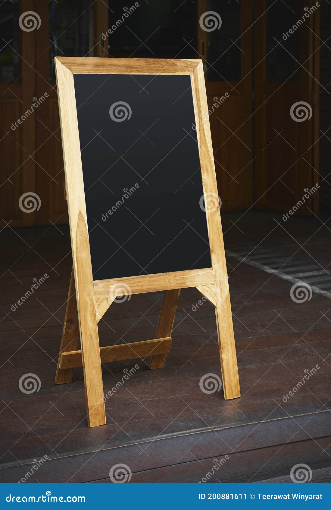 Mock Up Chalkboard Blank Cafe Menu Stand Shop Restaurant Stock Image ...