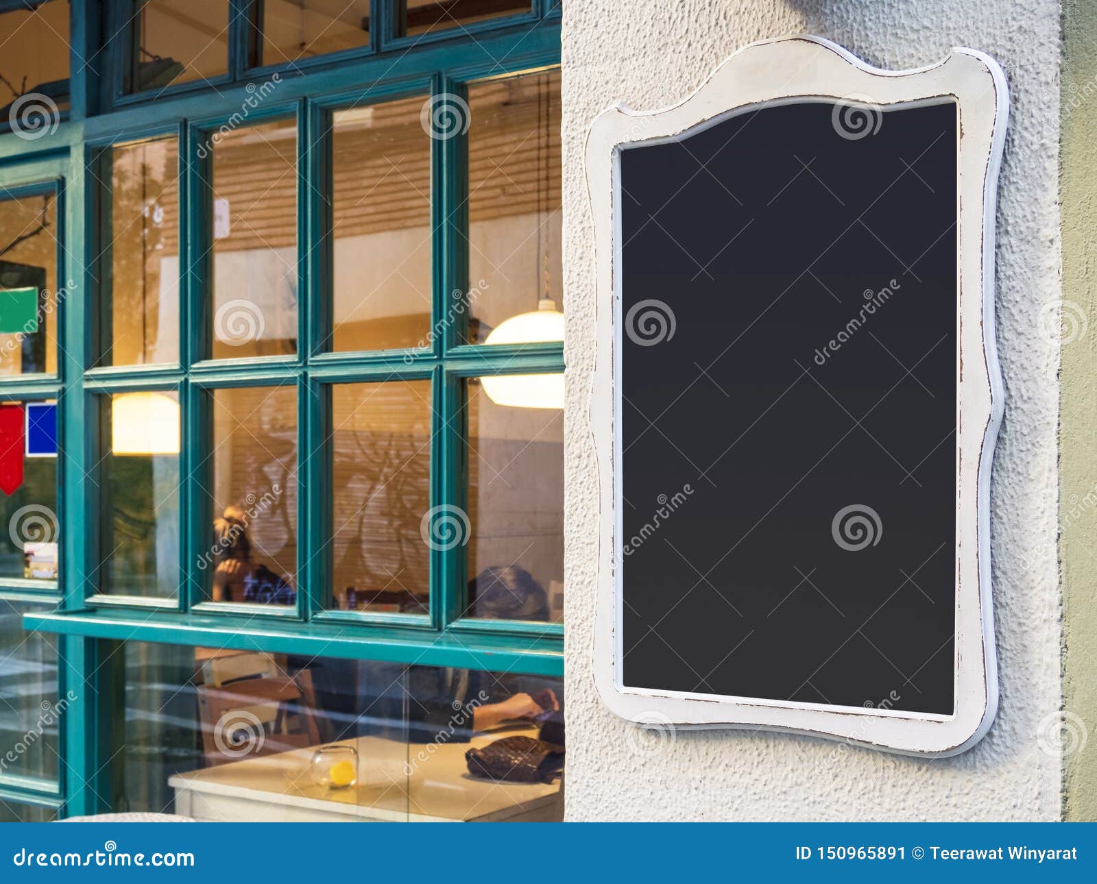 Chalkboard Frame Signboard Stand Shop Menu Stock Image | CartoonDealer ...